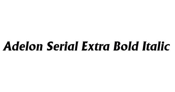 Adelon Serial Extra Bold Italic