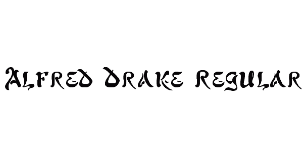Alfred Drake Regular