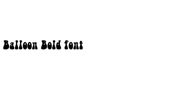 Balloon Bold font