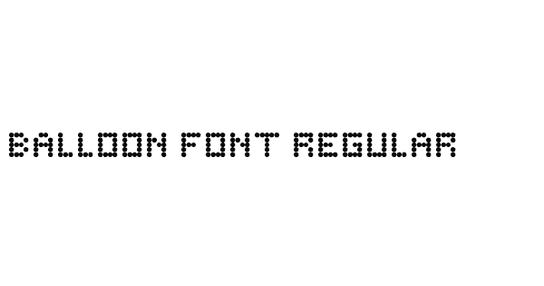 Balloon Font Regular