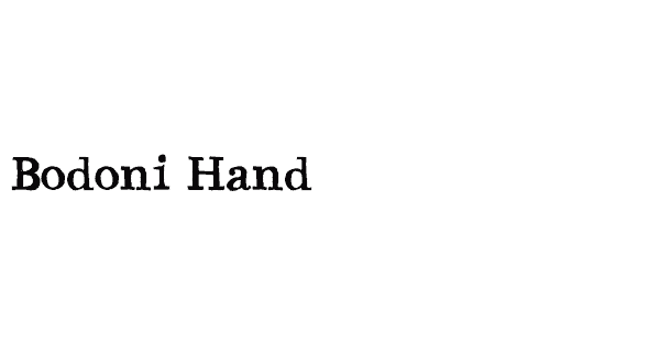 Bodoni Hand