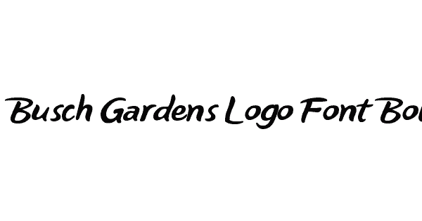 Busch Gardens Logo Font Bold