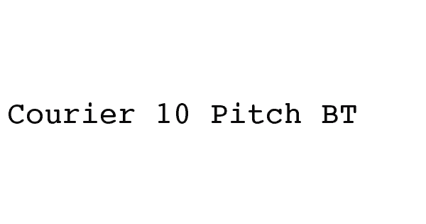 Courier 10 Pitch BT