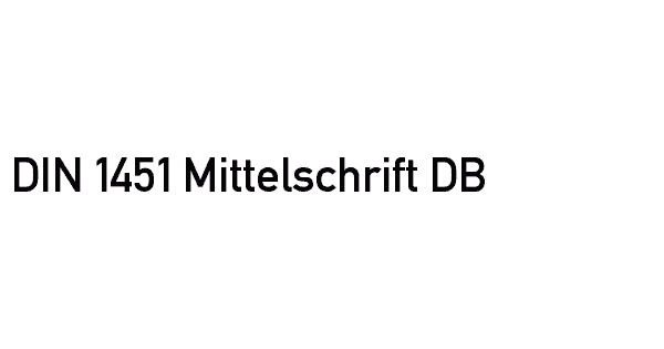 DIN 1451 Mittelschrift DB