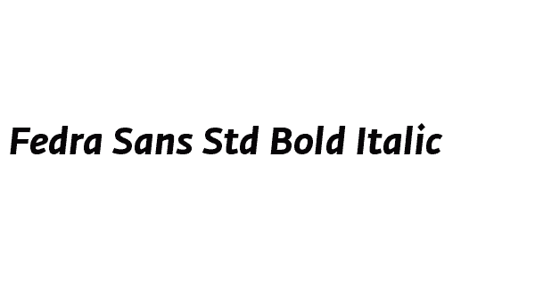 Fedra Sans Std Bold Italic
