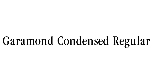 Garamond Condensed Regular