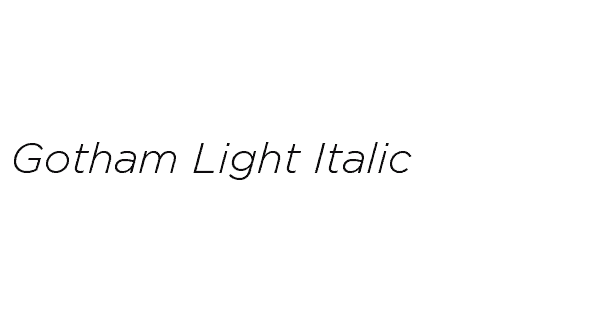 Gotham Light Italic