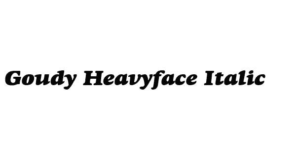 Goudy Heavyface Italic