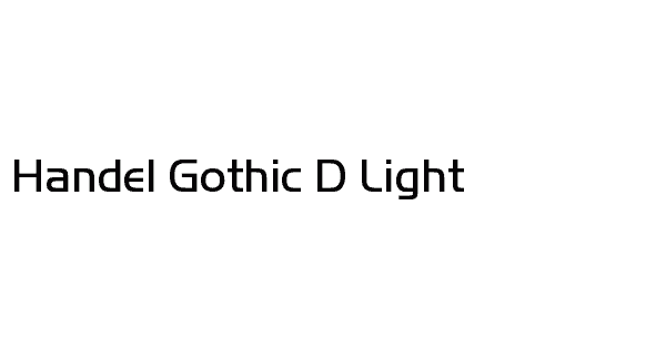 Handel Gothic D Light