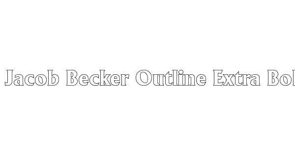 Jacob Becker Outline Extra Bold Regular