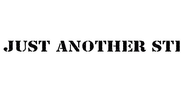Just Another Stencil Font