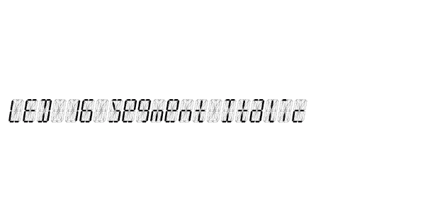 LED 16 Segment Italic