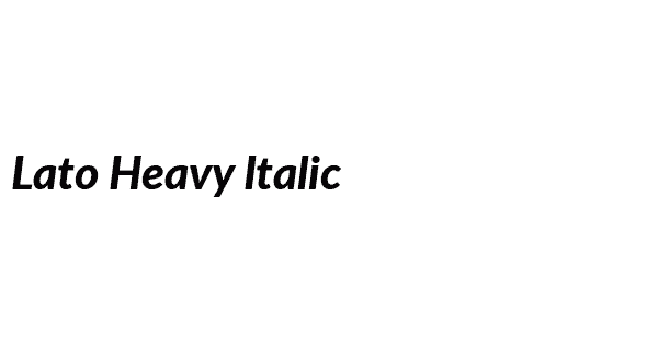 Lato Heavy Italic