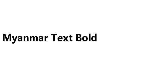 Myanmar Text Bold