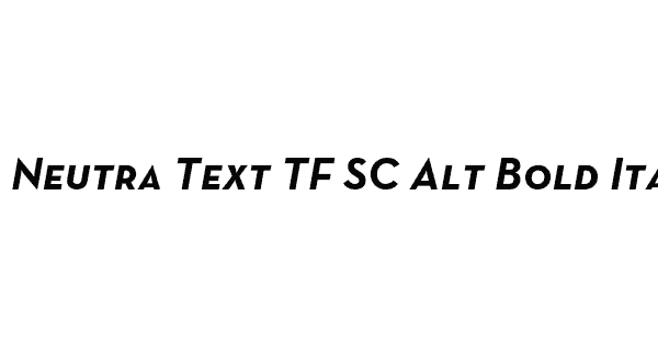 Neutra Text TF SC Alt Bold Italic
