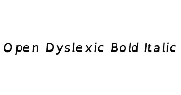 Open Dyslexic Bold Italic