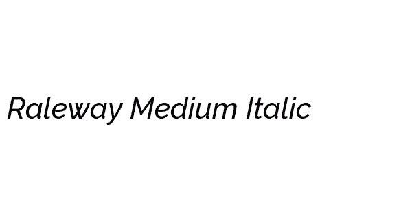 Raleway Medium Italic