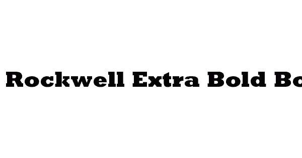 Rockwell Extra Bold Bold