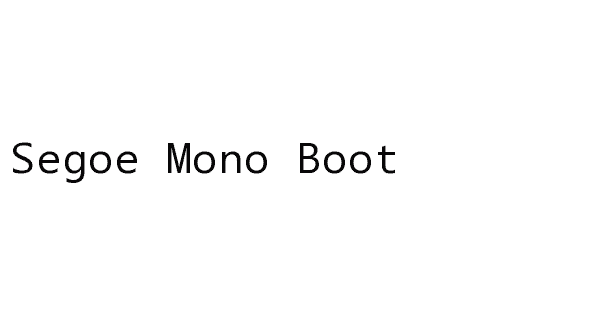 Segoe Mono Boot