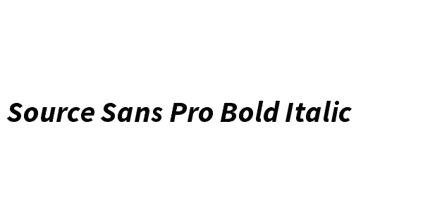 Source Sans Pro Bold Italic