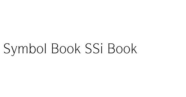 Symbol Book SSi Book