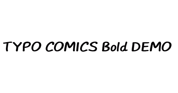 TYPO COMICS Bold DEMO