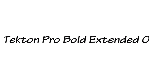 Tekton Pro Bold Extended Oblique