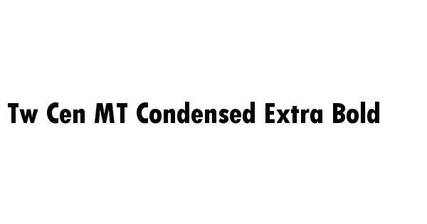 Tw Cen Mt Condensed Extra Bold Font Free - facefasr