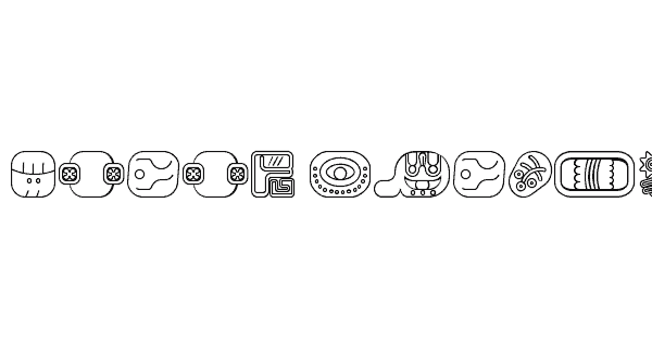 mayan glyphs outline Regular
